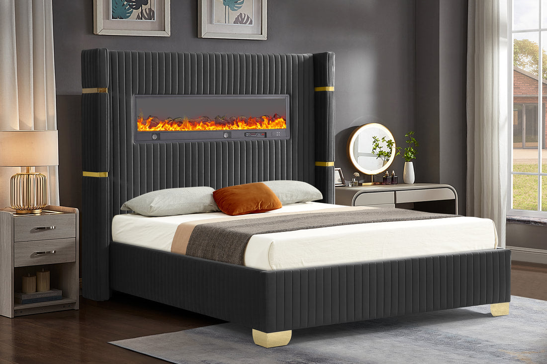 Ashray Black Platform Bed